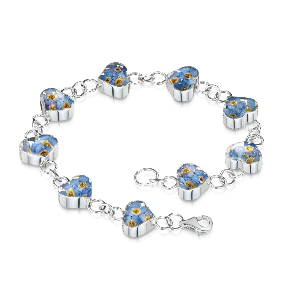 Forget-Me-Not Heart Bracelet - Sterling Silver & Gold-Plated Options ...